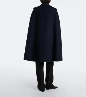 Burberry Check Belted Wool Cape