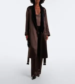 TOM FORD Silk Satin Wrap Coat
