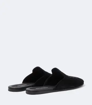 Dolce & Gabbana Embroidered Suede Mules