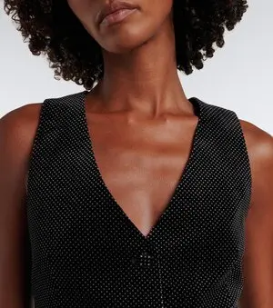 TOM FORD Polka-dot Cotton Velvet Vest