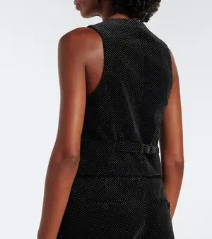 TOM FORD Polka-dot Cotton Velvet Vest