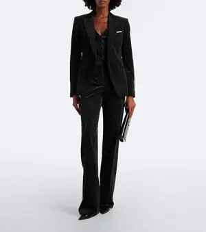 TOM FORD Polka-dot Cotton Velvet Vest