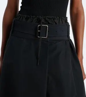 Loewe Belted Cotton-blend Midi Skirt