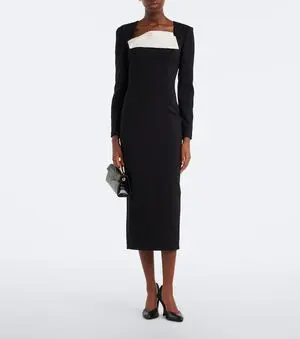 Roland Mouret Paneled Crêpe Cocktail Dress