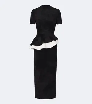 Roland Mouret Paneled Peplum Cocktail Dress - Black