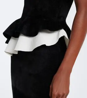 Roland Mouret Paneled Peplum Cocktail Dress