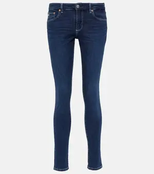 Ag Mid-rise Skinny Jeans - Blue