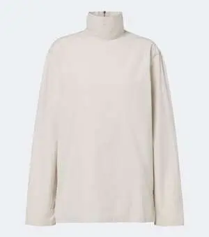 LEMAIRE Cotton Turtleneck Top - White