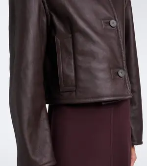 JOSEPH Liri Shearling-trimmed Leather Jacket