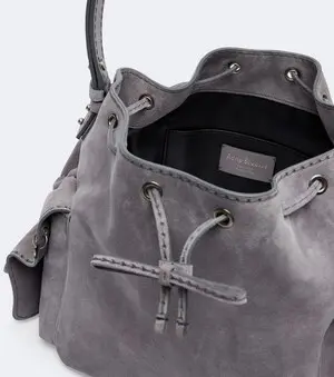 Acne Studios Multipocket Medium Suede Bucket Bag