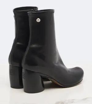 Loewe Oval Leather Ankle Boots