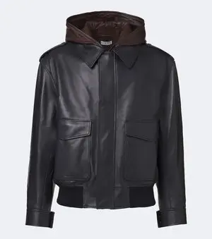 Men's Hooded Leather Jackets