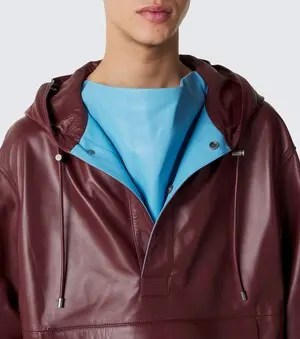 Loewe Hooded Leather Jacket