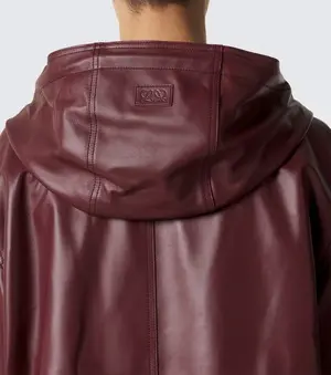 Loewe Hooded Leather Jacket