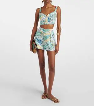 Etro Floral Cotton Crop Top