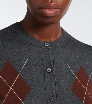 Acne Studios Layered Silk, Wool, And Cashmere Cardigan