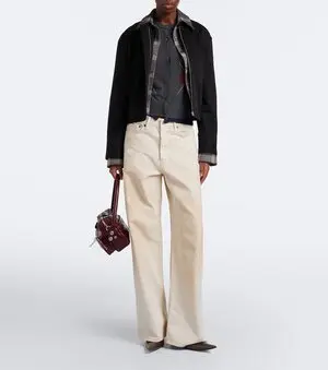 Acne Studios Layered Silk, Wool, And Cashmere Cardigan