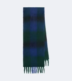 THE ROW Creana Checked Mohair And Wool Scarf - Multicoloured