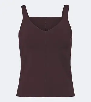 JOSEPH Joann Ribbed-knit Tank Top - Burgundy