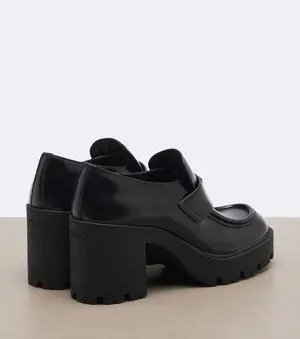Prada Leather Platform Loafers