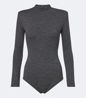 JIL SANDER Wool Bodysuit - Grey