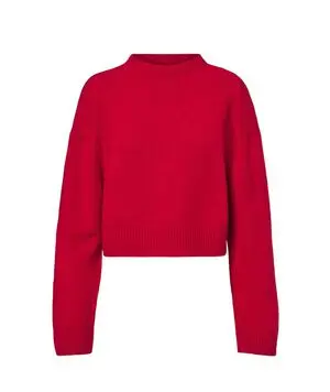 FFORME Marcela Cropped Wool And Cashmere Sweater - Red