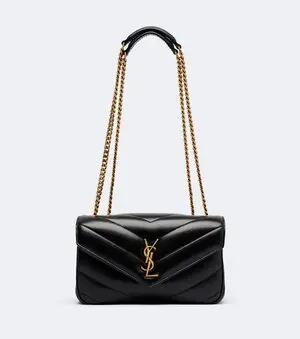Saint Laurent Loulou Matelassé Leather Shoulder Bag - Black