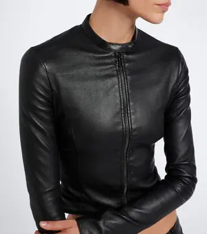 Gucci Cropped Leather Jacket