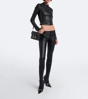Gucci Cropped Leather Jacket