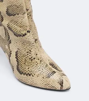 Isabel Marant Étoile Jany Snake-effect Leather Knee-high Boots