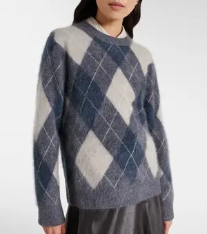 LISA YANG Margy Argyle Cashmere Sweater