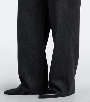JIL SANDER Wool Flannel Wide-leg Pants