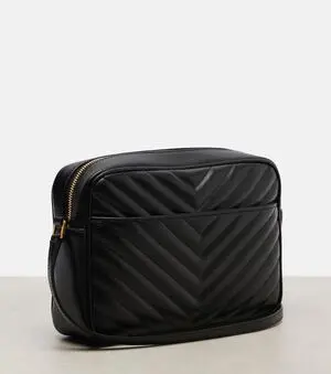Saint Laurent Lou Camera Leather Cross Body Bag - Black