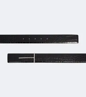 TOM FORD T Croc-effect Patent Leather Belt