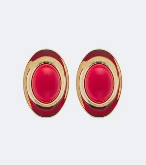 Givenchy Sculpted Gem Embellished Stud Earrings - Gold