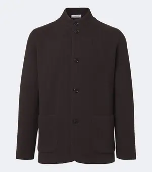 LARDINI Knitted Wool And Cashmere Blazer - Brown