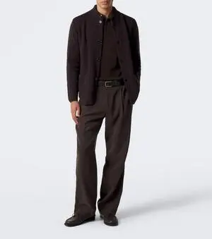 LARDINI Knitted Wool And Cashmere Blazer