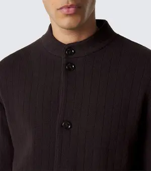 LARDINI Knitted Wool And Cashmere Blazer