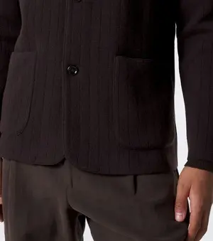 LARDINI Knitted Wool And Cashmere Blazer