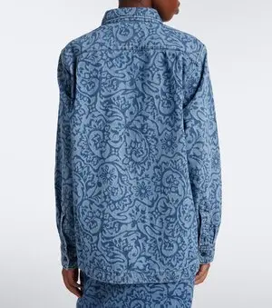 Dries Van Noten Floral Denim Overshirt