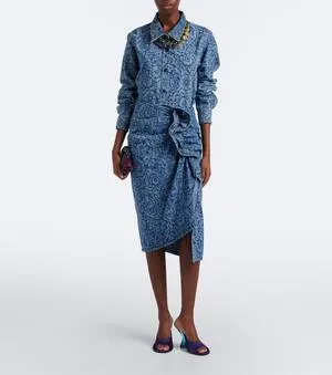 Dries Van Noten Floral Denim Overshirt