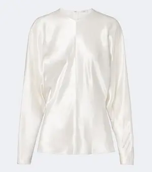 FFORME Sylvie Satin Top - White