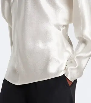 FFORME Sylvie Satin Top - White