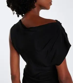 Veronica Beard Yvonne Draped Crêpe De Chine Top