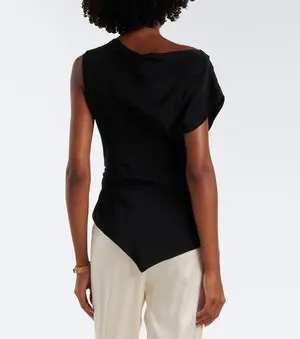Veronica Beard Yvonne Draped Crêpe De Chine Top