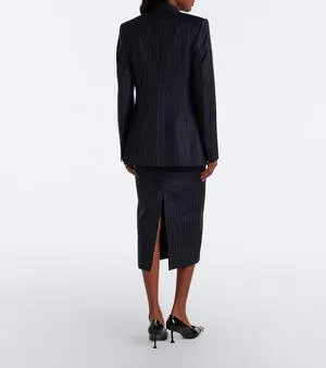 Givenchy Pinstripe Wool Pencil Skirt