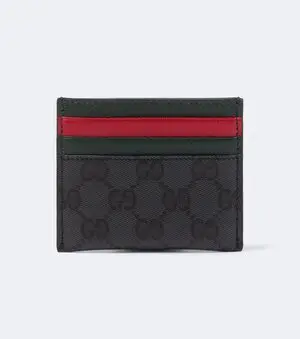 Gucci Gg Canvas Card Holder - Grey