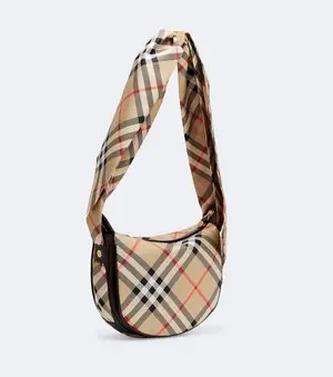 Burberry Check Silk Twill Shoulder Bag - Beige