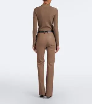 JOSEPH Tafira Leather Flared Pants