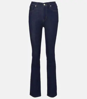 FRAME Pencil High-rise Slim Jeans - Blue